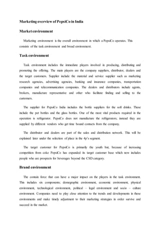 A STUDY ON EFFECTIVENESSOF DISTRIBUTION CHANNEL OF PEPSICO | DOCX