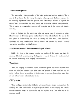A STUDY ON EFFECTIVENESSOF DISTRIBUTION CHANNEL OF PEPSICO | DOCX