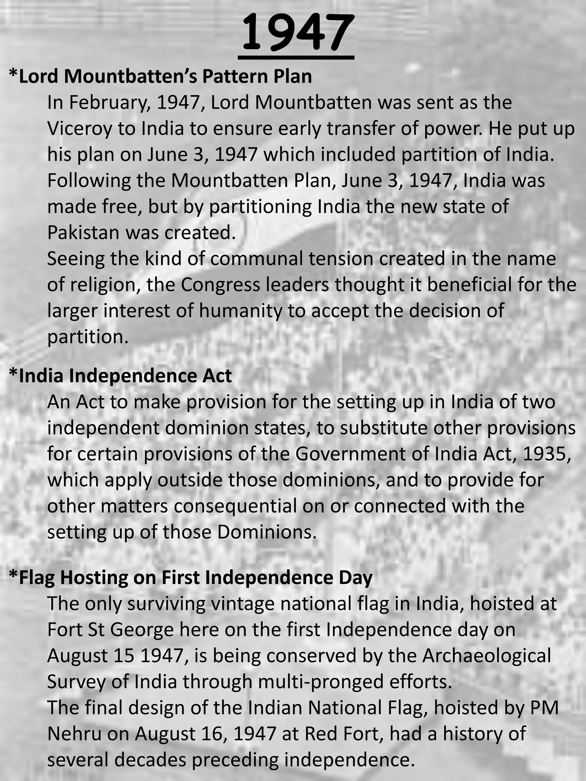 SAGA OF INDIAN TIMELINE | PPTX