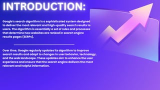"Decoding the Google Algorithm: Unraveling the Core Principles" | PDF | Search | Internet