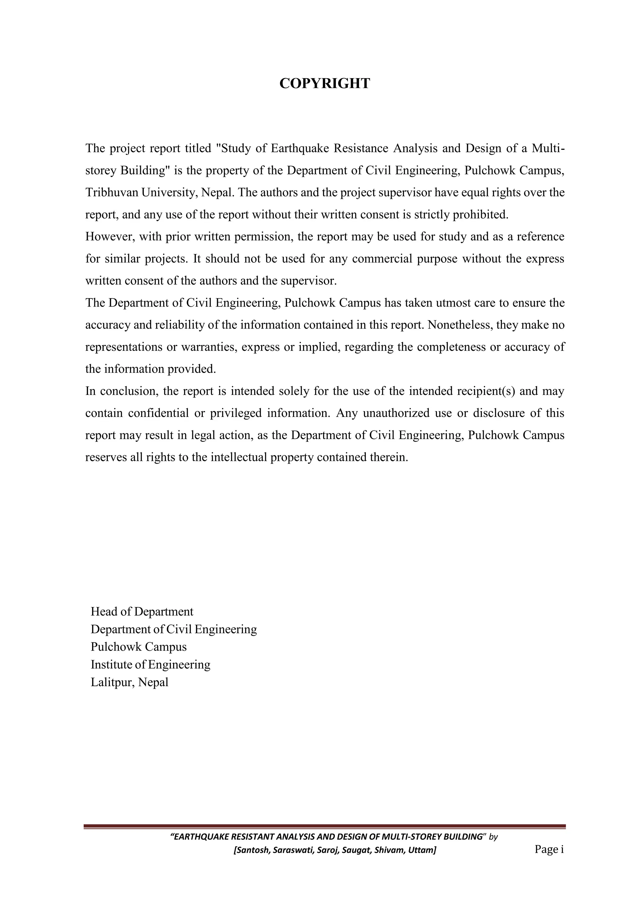 PROJECT 1-ANALYSIS AND DESIGN OF MULTI STORIED BUILDING PROJECT.docx