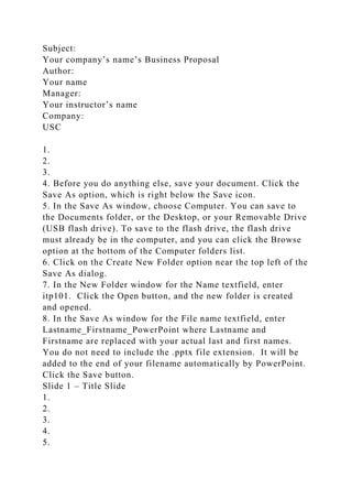 Project 1 - Business Proposal (PowerPoint)… extraordinary faculty,.docx ...