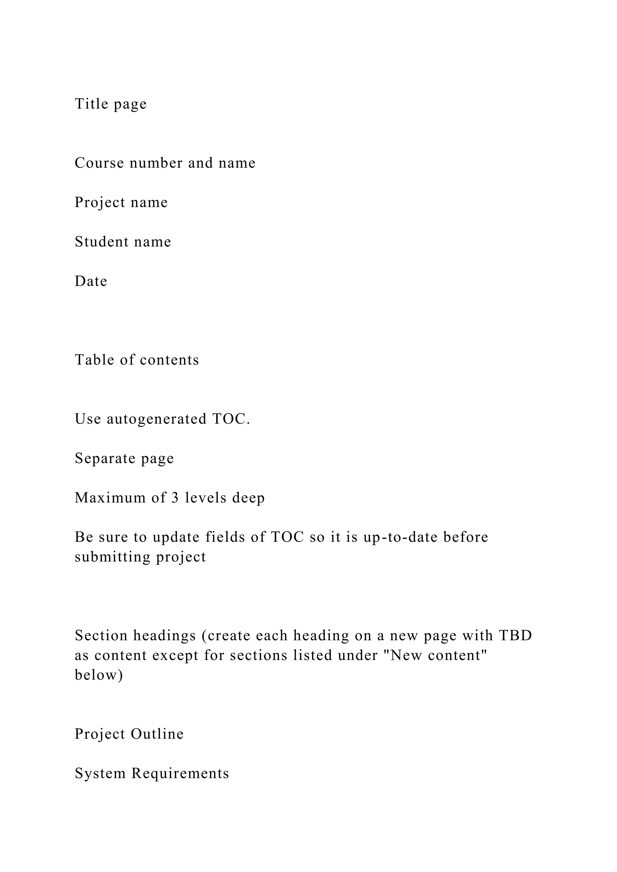 Project #1-Note all projects must be in seperate microsoft word.docx