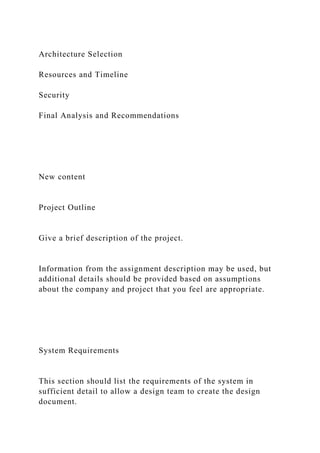 Project #1-Note all projects must be in seperate microsoft word.docx