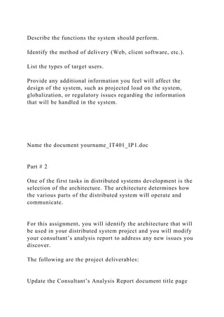 Project #1-Note all projects must be in seperate microsoft word.docx