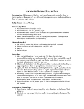 Project 11 | DOCX | Birdwatching | Hobbies & Interests