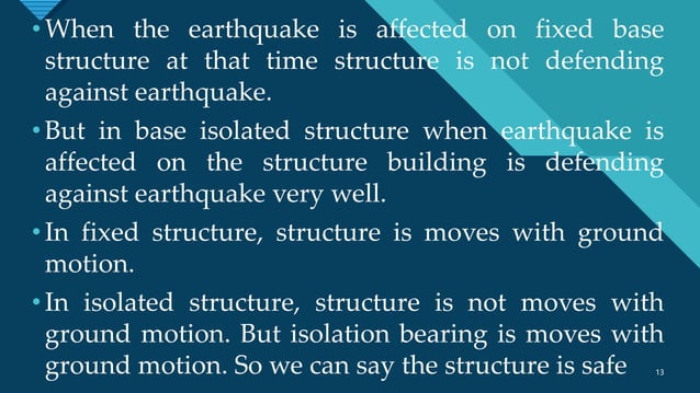 Base isolation method System for Multi storey Building | PPT