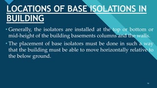 Base isolation method System for Multi storey Building | PPT