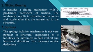 Base isolation method System for Multi storey Building | PPT