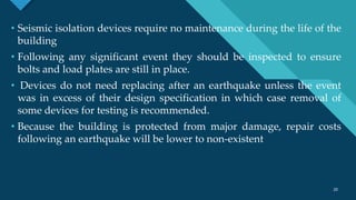 Base isolation method System for Multi storey Building | PPT