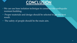 Base isolation method System for Multi storey Building | PPT