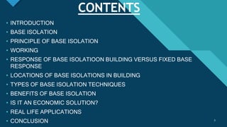 Base isolation method System for Multi storey Building | PPT
