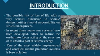 Base isolation method System for Multi storey Building | PPT