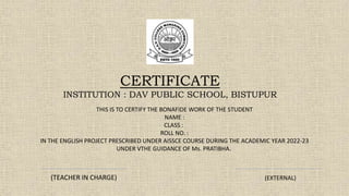 English Project class 12 | PPTX