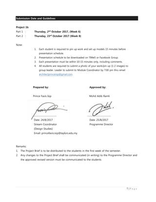 SEM 6 : STUDIO PROJECT 1B | PDF