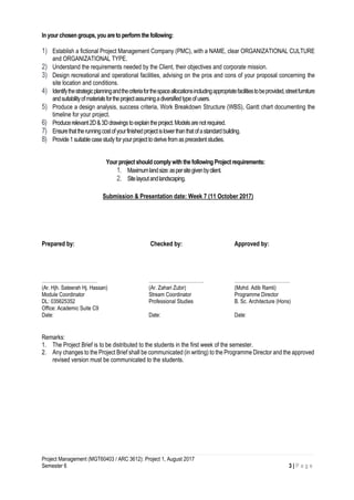 SEM 6 : PROJECT MANAGEMENT PROJECT 1 BRIEF | PDF