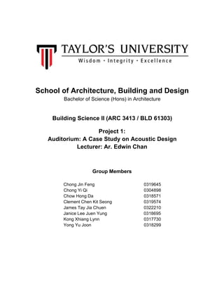 Project 1: Building science 2 report | PDF