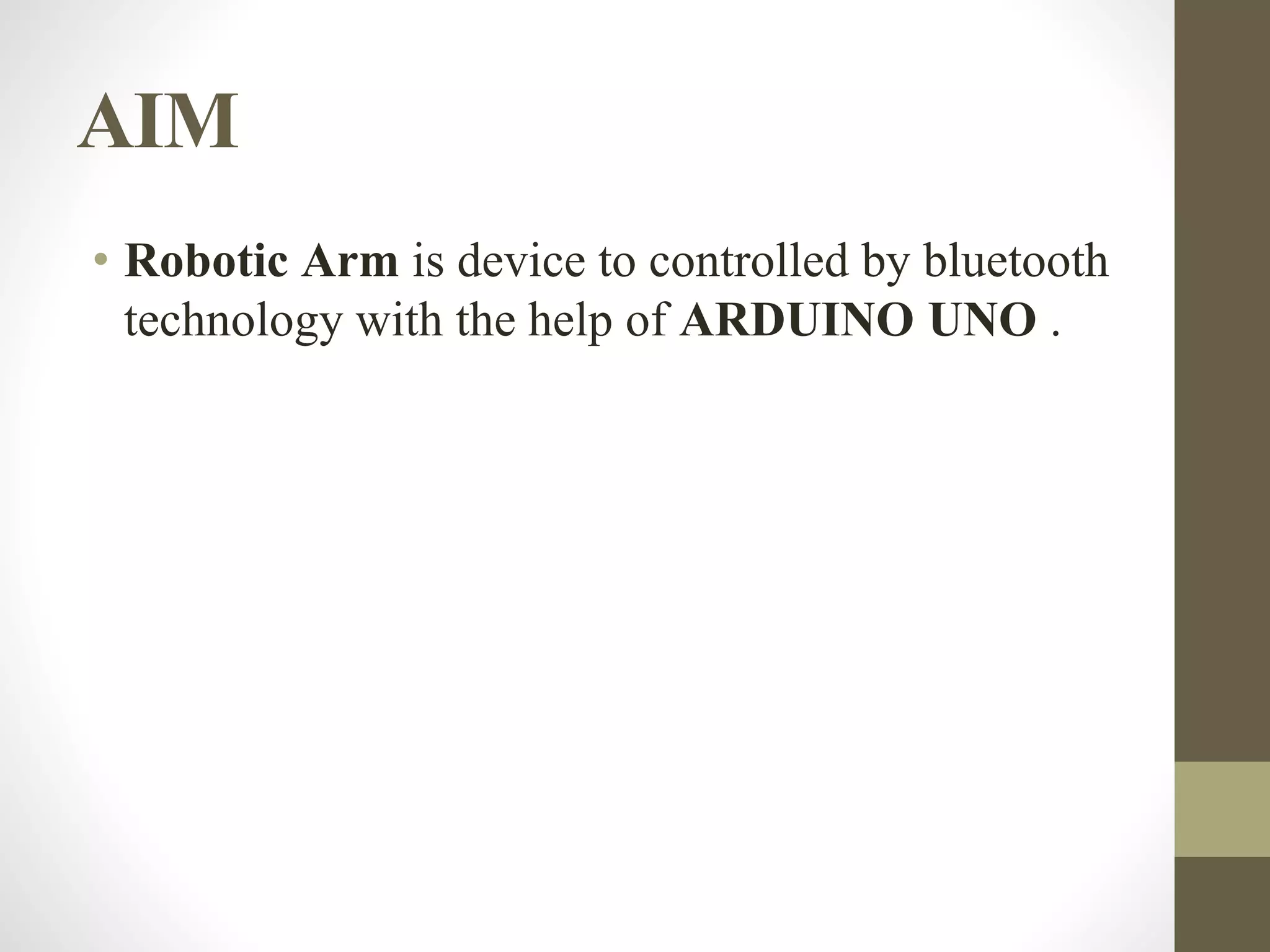 industrial robotic arm | PPTX