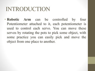 industrial robotic arm | PPTX