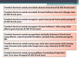 Shortcut Microsoft Word Elce | PPT