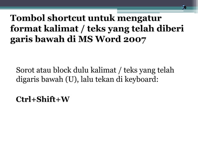 Shortcut Microsoft Word Elce | PPT