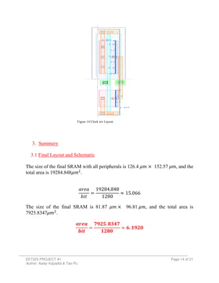 Project Report Of SRAM Design | PDF