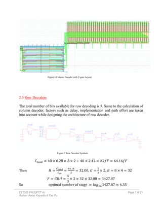 Project Report Of SRAM Design | PDF