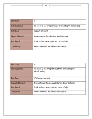 documentation on bank management system | PDF