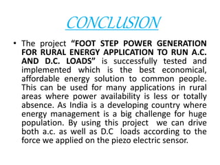 foor step power generation ppt | PPTX