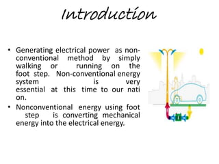foor step power generation ppt | PPTX