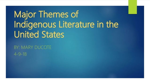 Major Themes In Indigenous Literature | PPTX | Christianity | Religion ...