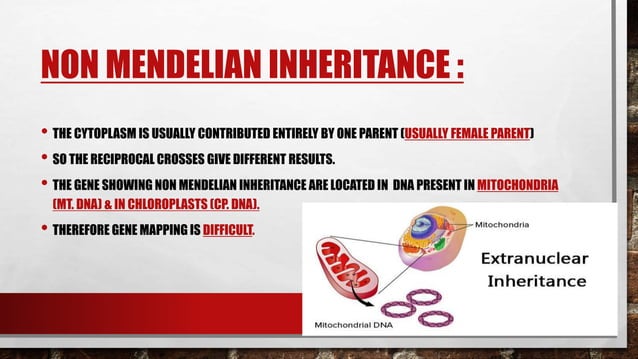 CYTOPLASMIC INHERITANCE(Non Mendelian Inheritance) | PPT | Free Download