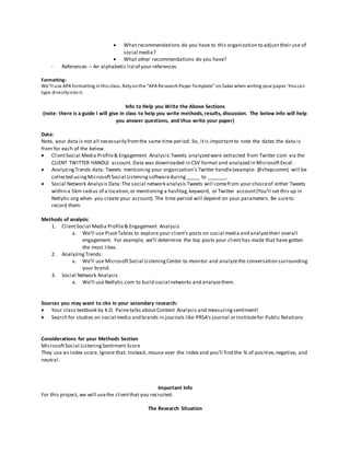 Social Media Digital Analytics Project for Communication Research | PDF