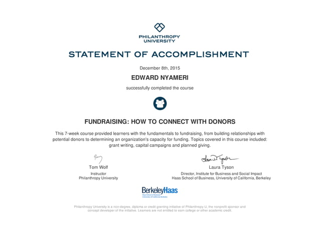 STATEMENT OF ACCOMPLISHMENT | PPT