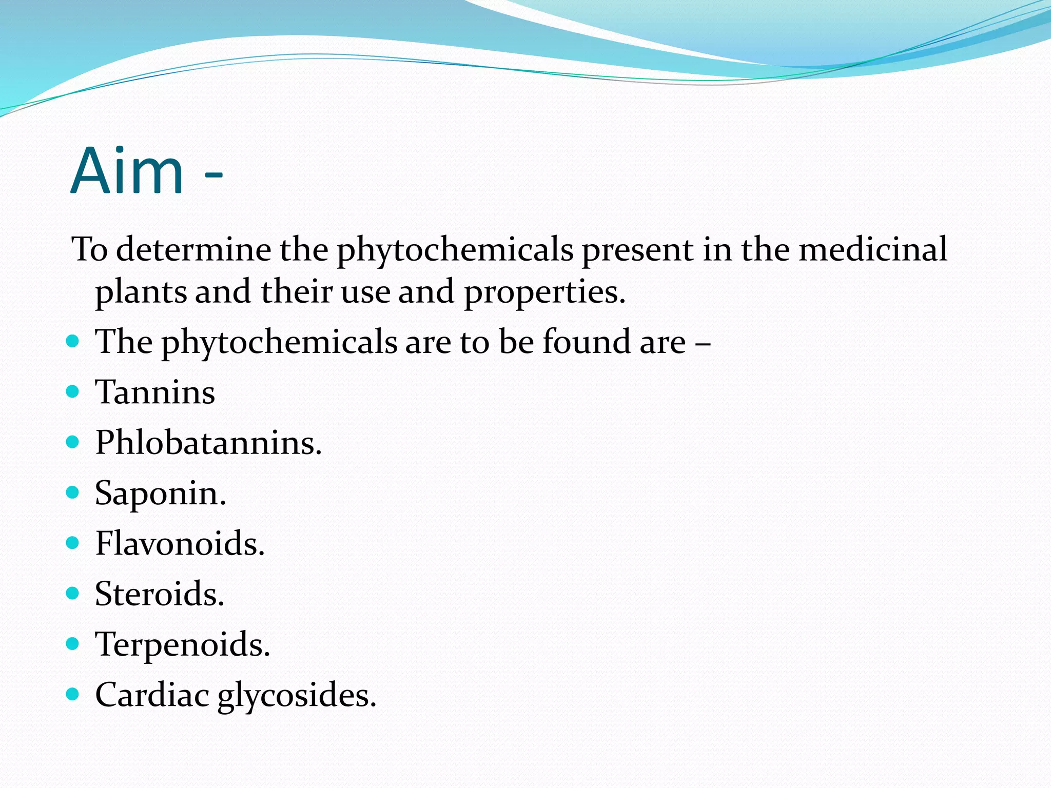 Phytochemicals found in medicinal plants | PPTX