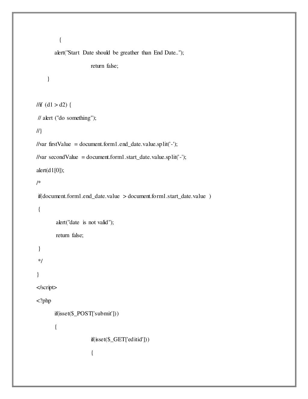 Hostel Management system Report