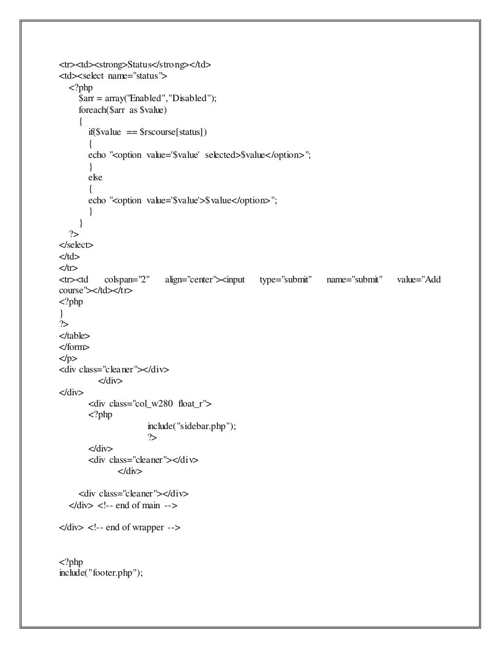 Hostel Management system Report