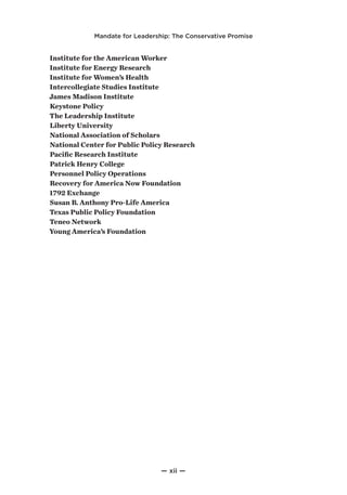 Project 2025 - Mandate for Leadership: The Conservative Promise | PDF