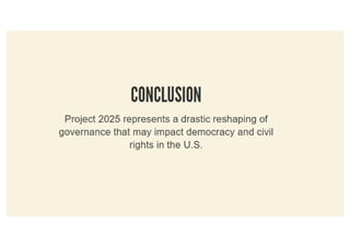 Project 2025 Summary: US Presidential Transition Project | PPTX
