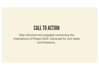 Project 2025 Summary: US Presidential Transition Project | PPTX