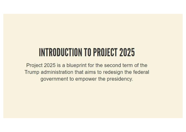 Project 2025 Summary: US Presidential Transition Project | PPTX
