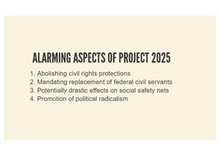 Project 2025 Summary: US Presidential Transition Project | PPTX