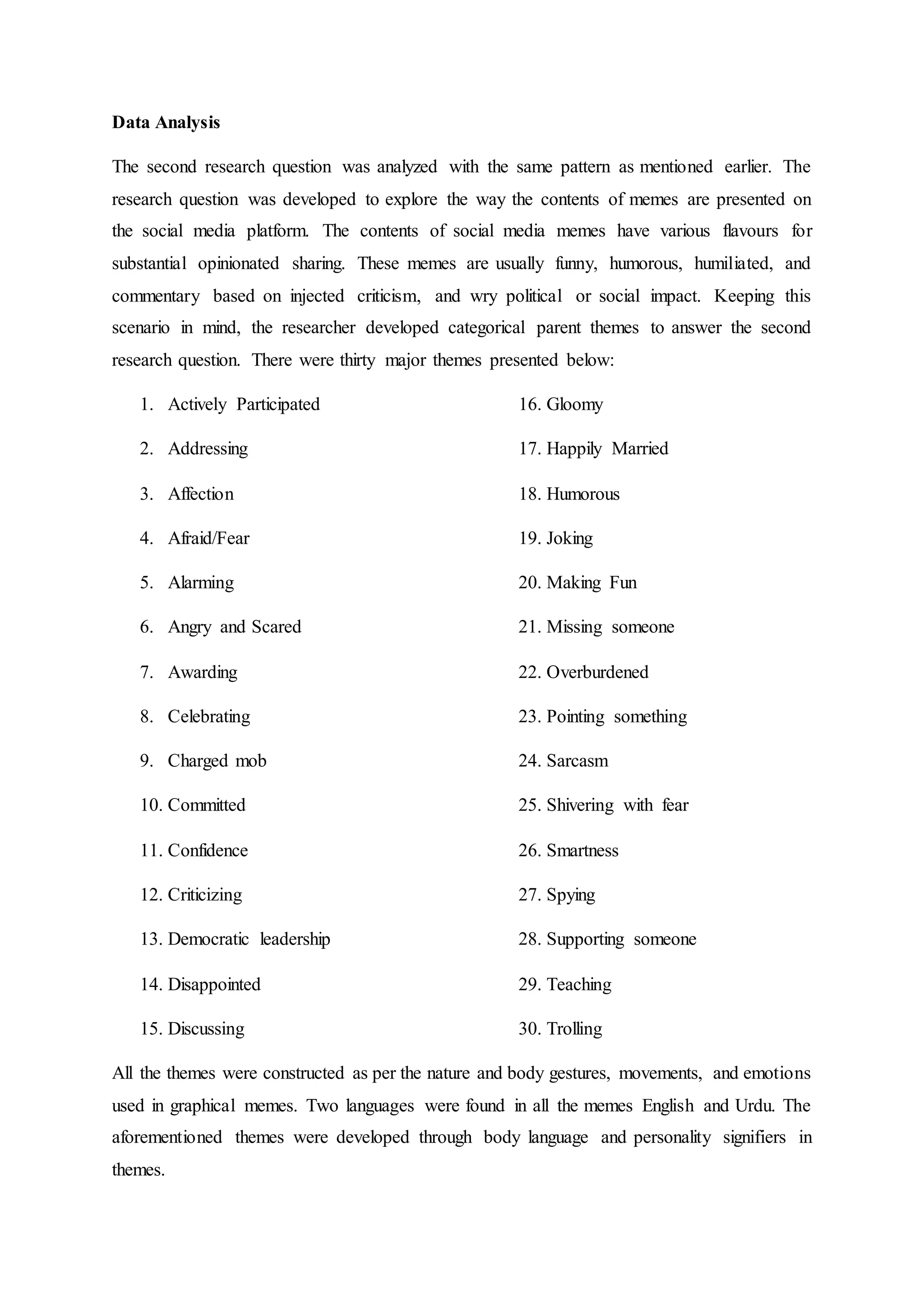 An Analysis of Memes the way the contents of memes as they are ...