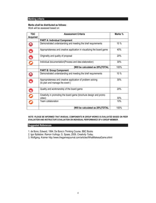 Project 2 board game project brief | PDF
