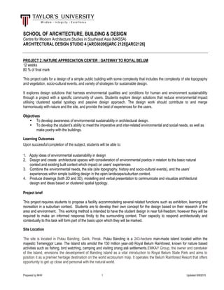 Project 2 brief architecture studio 4 arc60206 august 2015 | PDF