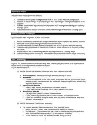 Project 2 brief b materials march 2015 (1) | PDF