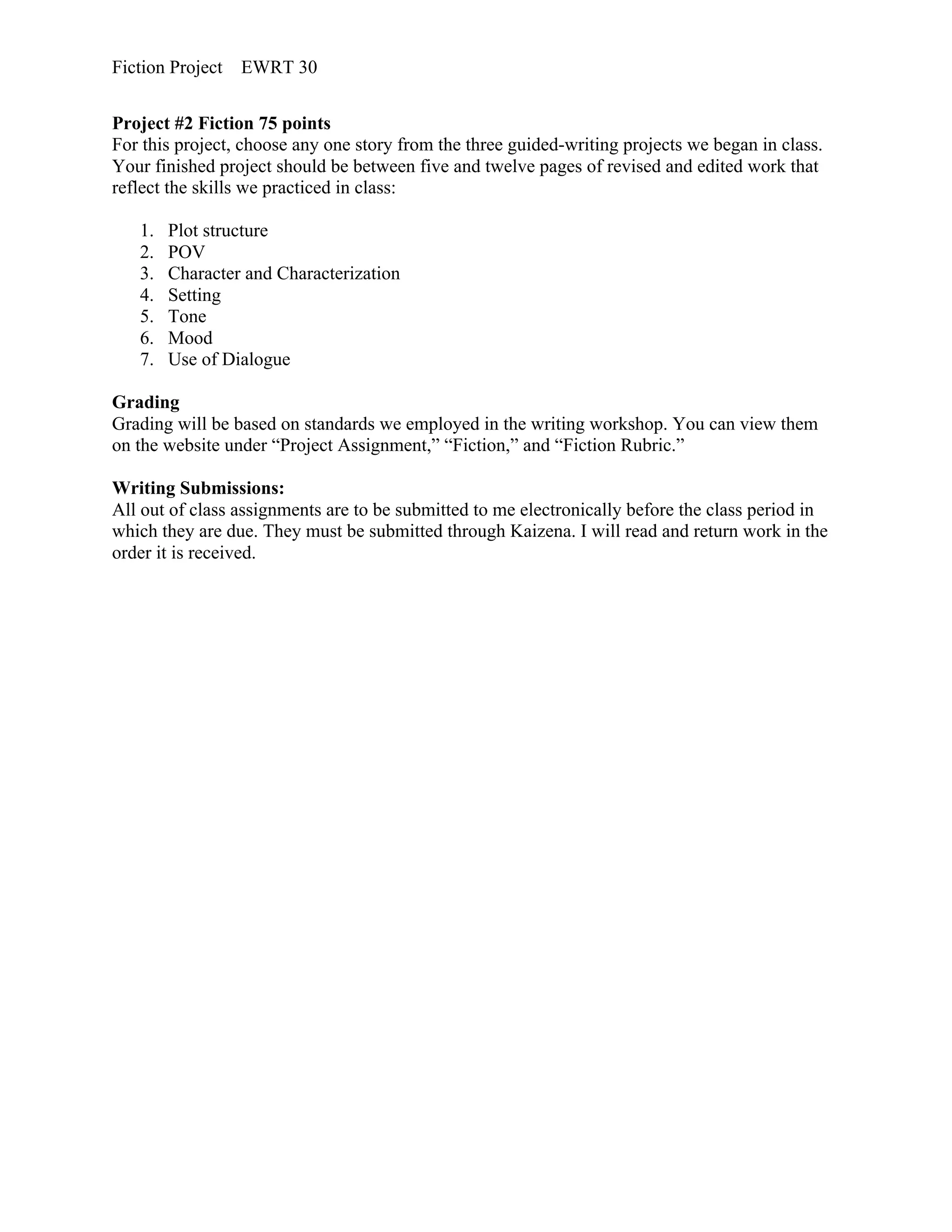 Project #2 fiction | PDF