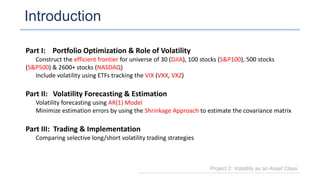 Volatility as an Asset Class | PPT