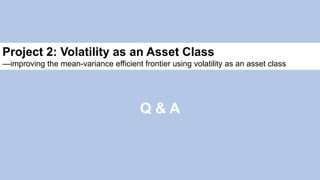Volatility as an Asset Class | PPT