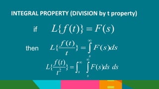 PROPERTIES OF LAPLACE TRANSFORM part 2 | PPT